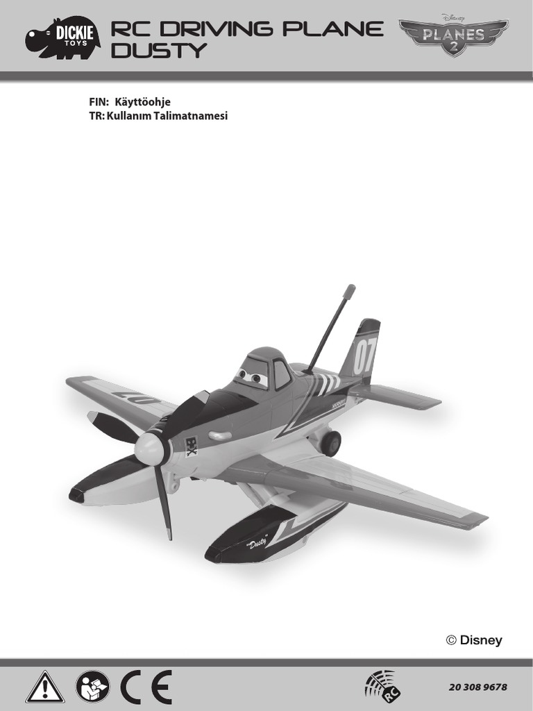 Manual 1230292 Dickie Toys 203089678 Driving Plane Dusty RC Model Car ...