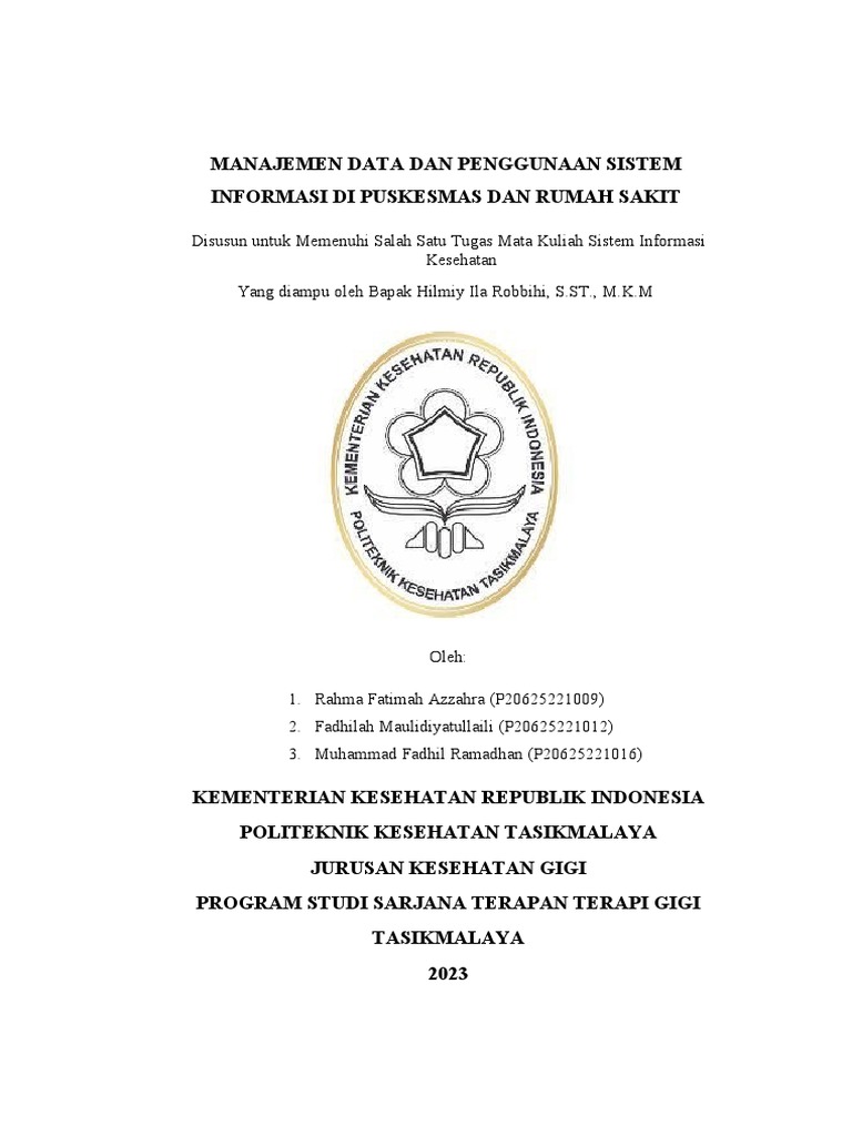 Manajemen Data di Puskesmas dan RS | PDF | Komputer