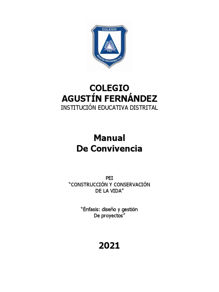 Manual Convivencia Primaria Y Secundaria Versión Final 2021 Pdf Pdf