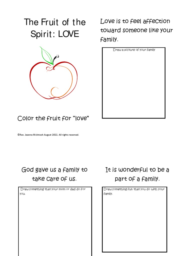 Fruit of the Spirit "Love" Art and Coloring Book