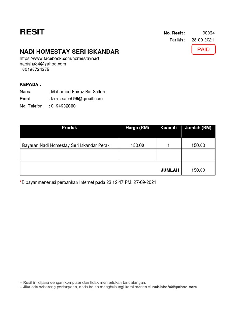 Resit Homestay PDF | PDF