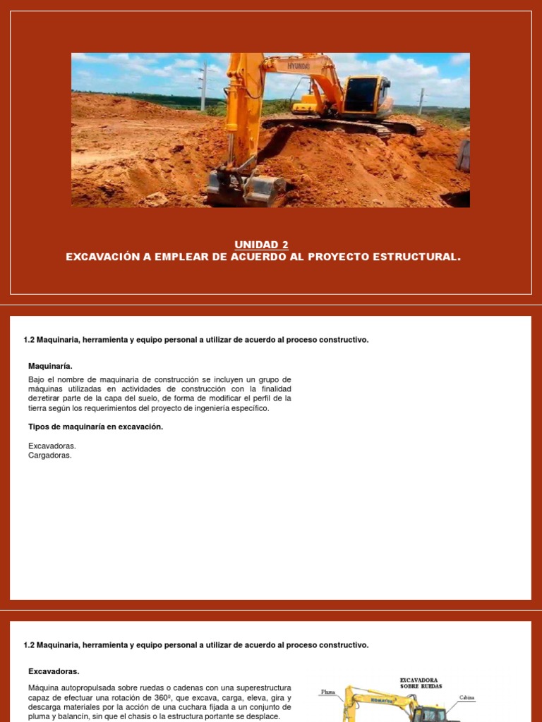 Maquinaria para Excavación. | PDF | Máquinas | Neumático
