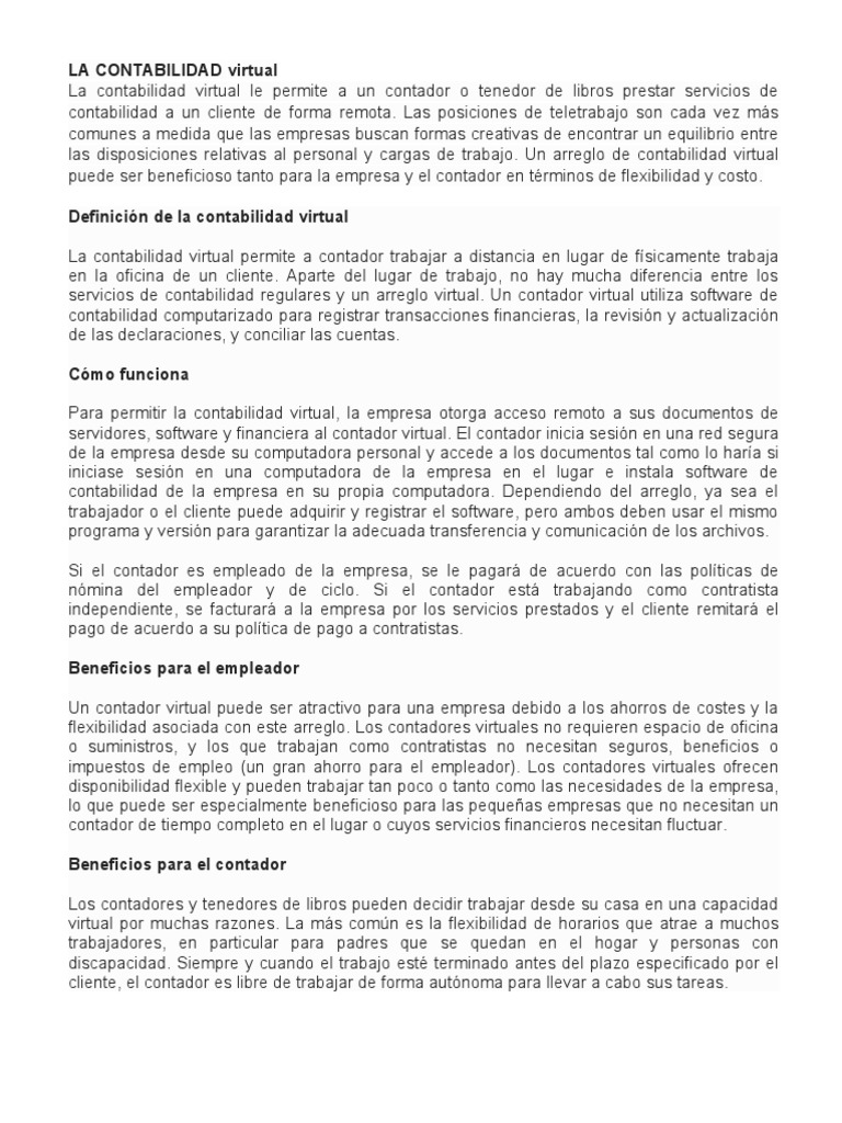 La Contabilidad | PDF | Contabilidad | Software