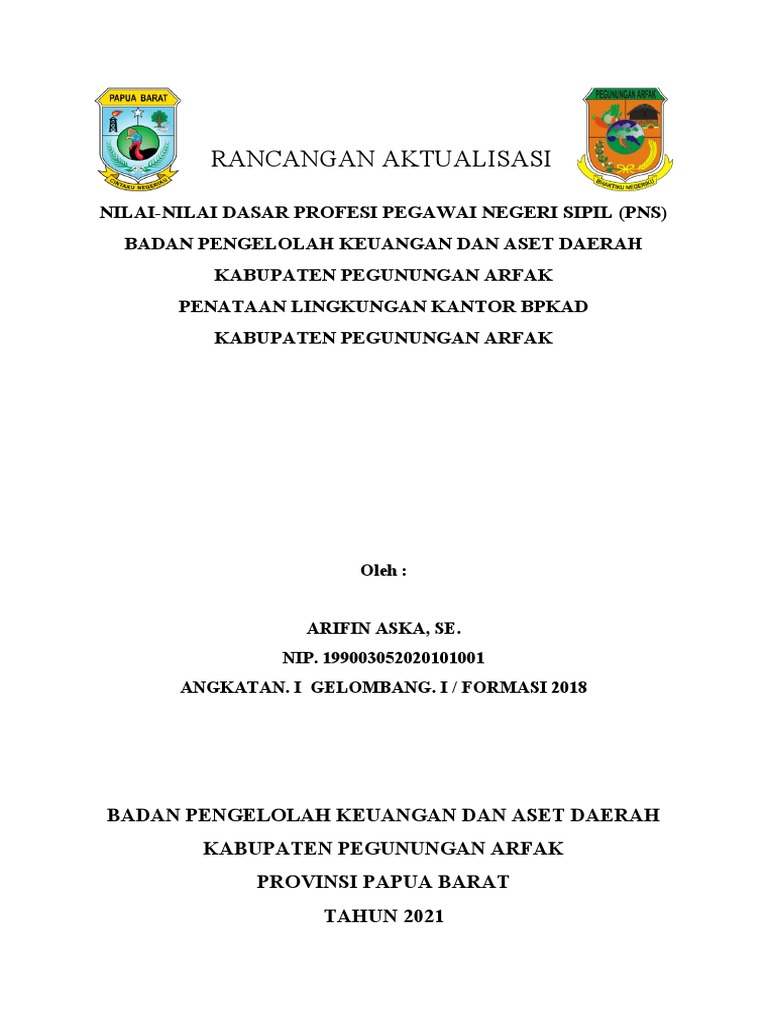 Rancangan Aktualisasi Arifin Aska | PDF