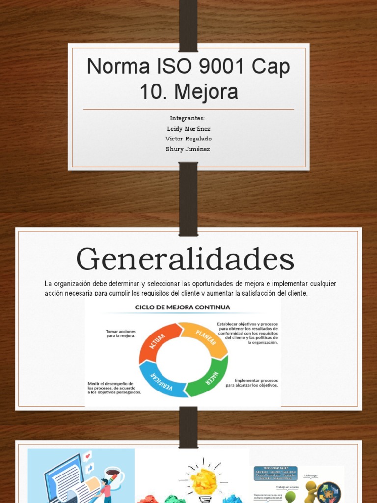 Norma ISO 9001 Cap 10 Mejora | PDF