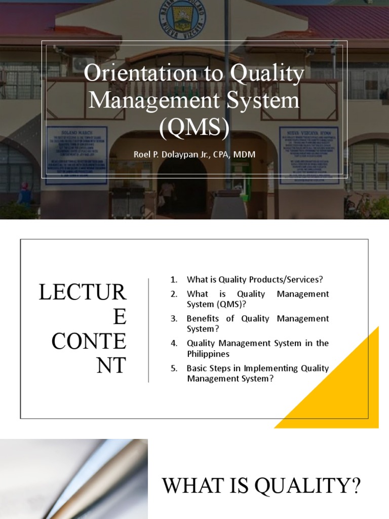 Orientation To Quality Management System (QMS) | PDF | Quality ...
