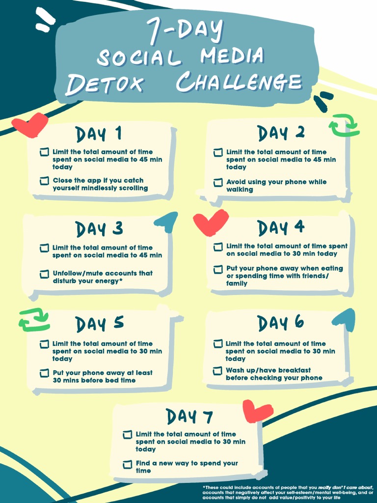 Social Media Detox Challenge Guide | PDF | Language Arts & Discipline