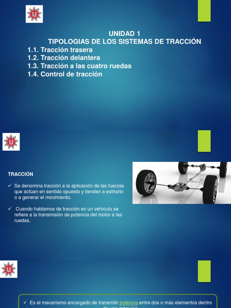UNIDAD 1. TIPOLOGÍAS DE LOS SISTEMAS DE TRACCIÓN | PDF | Tracción en ...