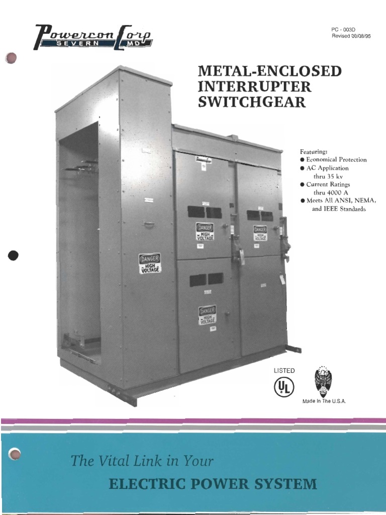 Powercon-PC-003D - 5 15kV Metal-Enclosed Switchgear | PDF