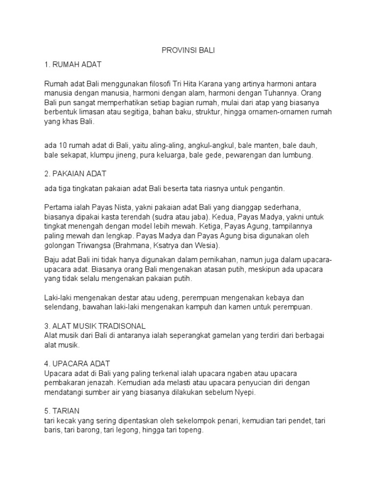 Provinsi Bali | PDF