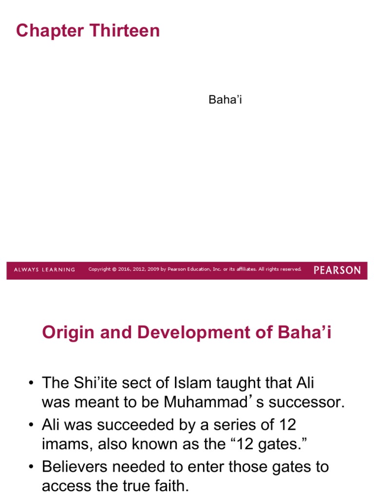 CH13 Bahai | PDF | Abrahamic Religions | Religious Faiths