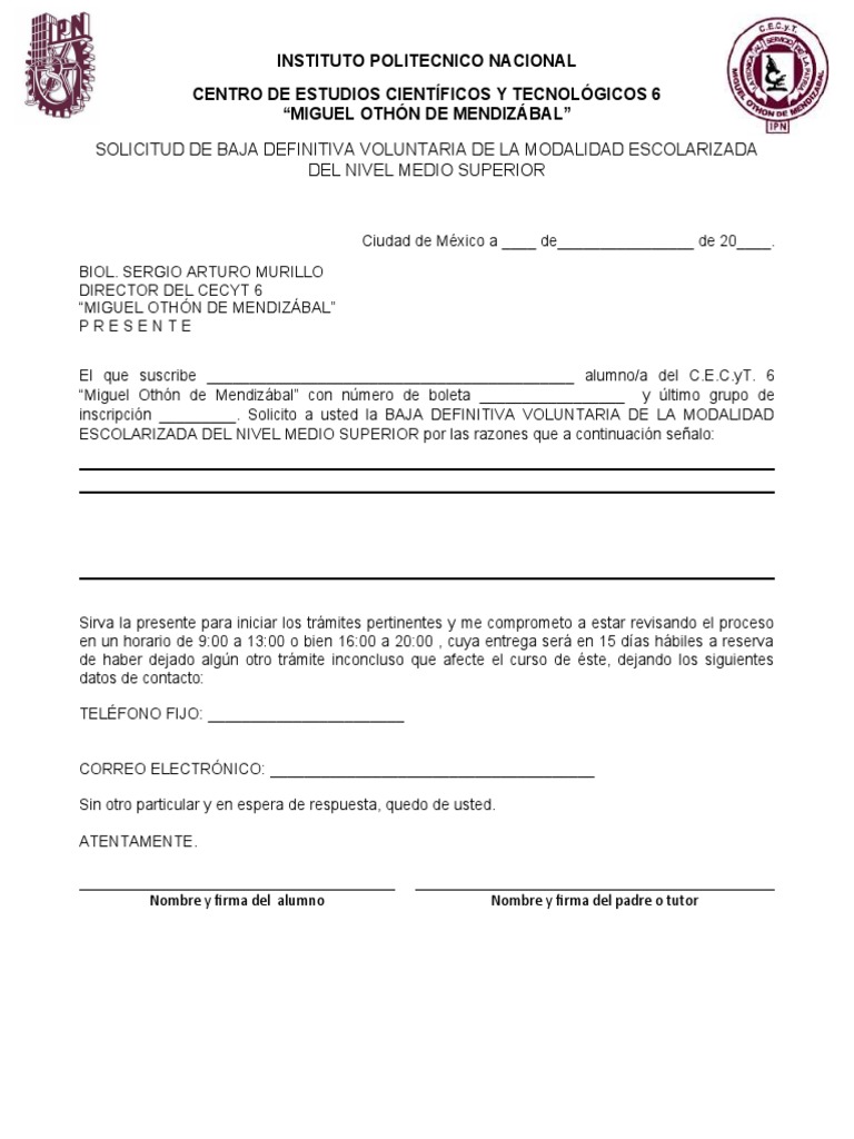 Solicitud Baja Definitiva Feb23 | PDF