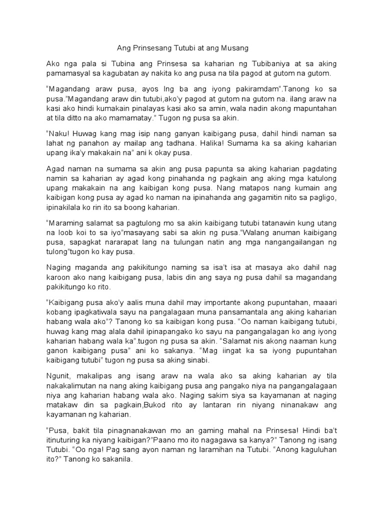 Ang Tubyana at Musang | PDF