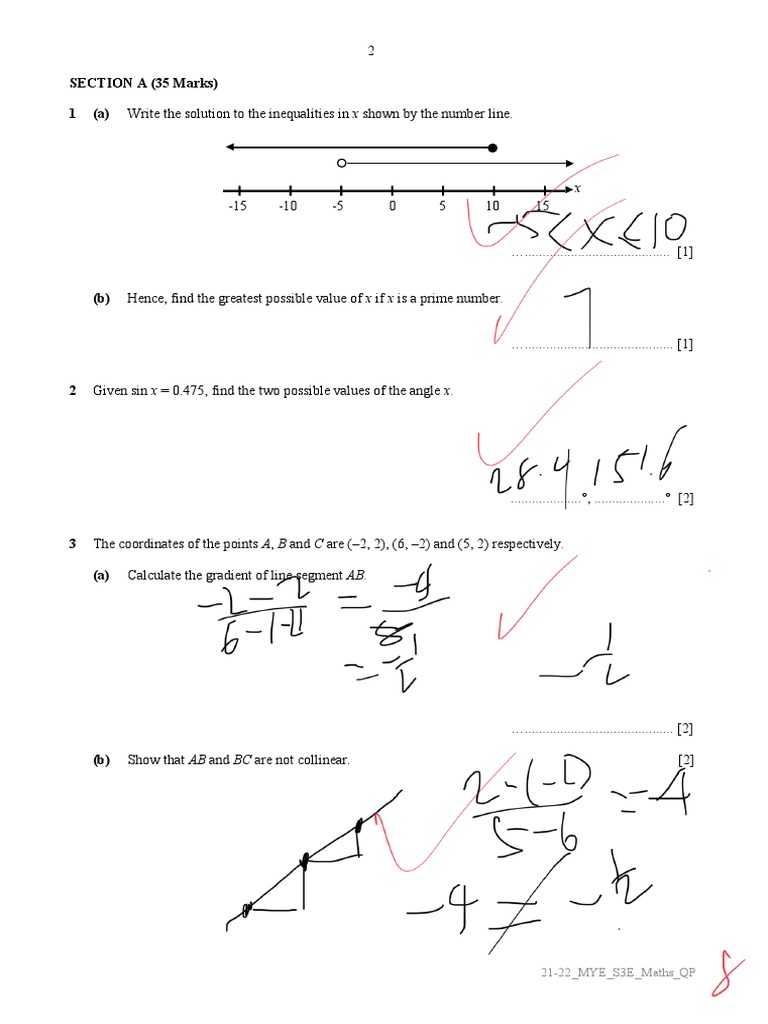 21-22 Mye S3e Maths QP FBP PDF | PDF | Equations | Interest
