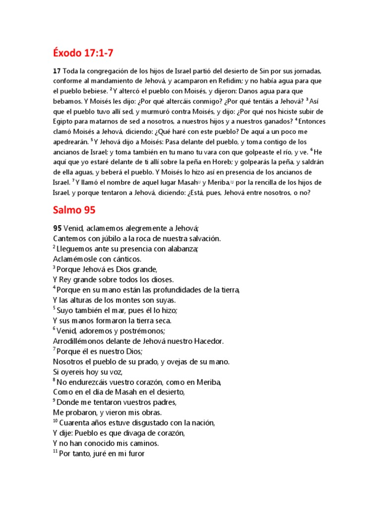 Éxodo 17 | PDF | Jesús | Moisés