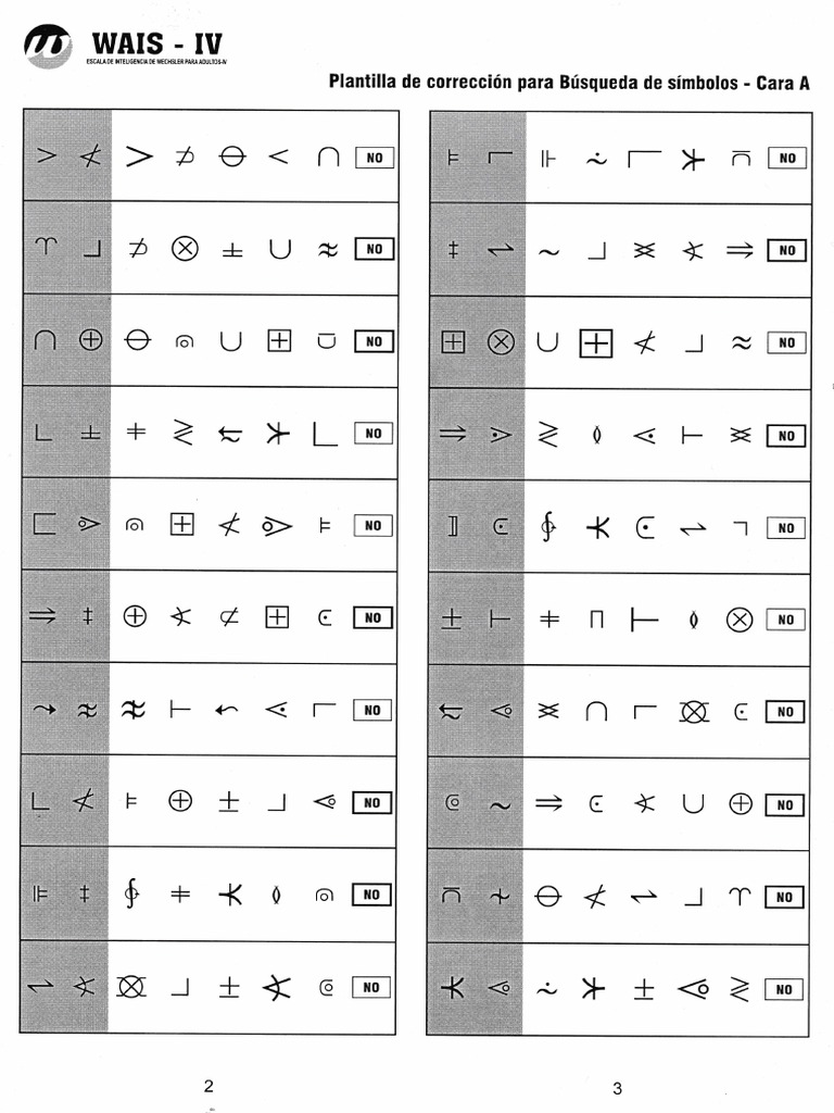 WAIS IV - Cuadernillo 1 PDF | PDF