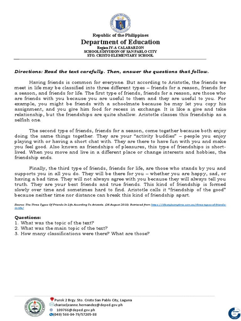 Reading Comprehension Activities | PDF | Cocoa Bean | Chocolate