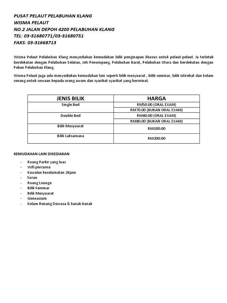 20200911161840-06670-Pusat Pelaut Pelabuhan Klang | PDF
