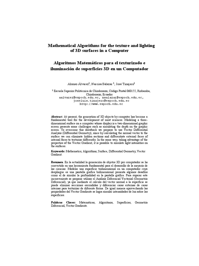 Algoritmos 3D: Textura e Iluminación | PDF | C Sharp (lenguaje de ...