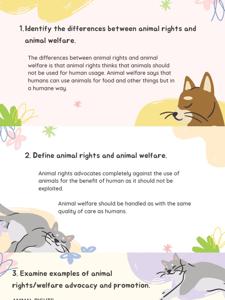 Identify The Differences Between Animal Rights and Animal Welfare. | PDF