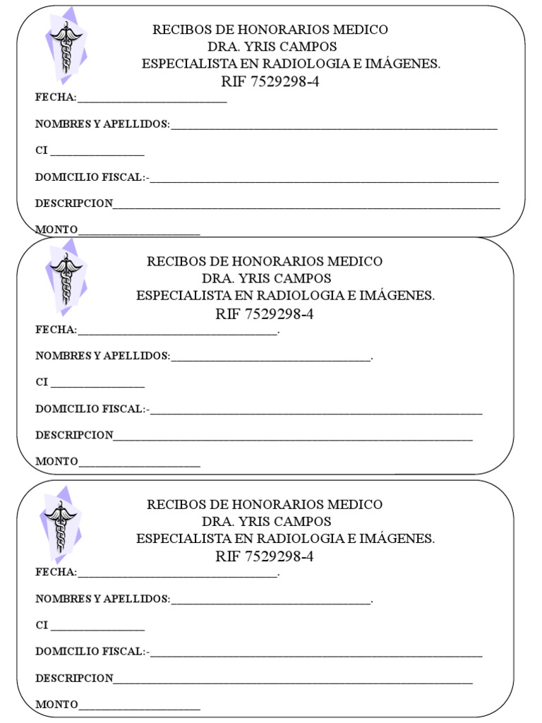 Recibo de Honorarios Medicos | PDF Recibo de Honorarios Medicos | PDF