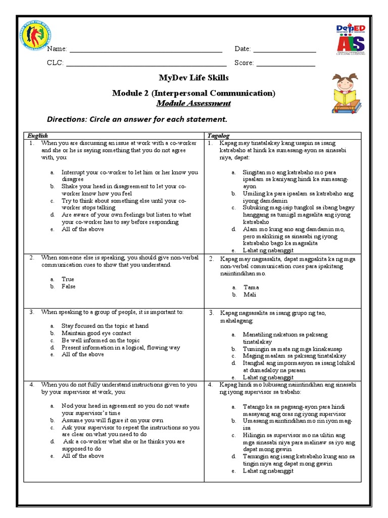 Module 2 Assessment - Weekly Reflection Journal | PDF | Communication | Human Communication