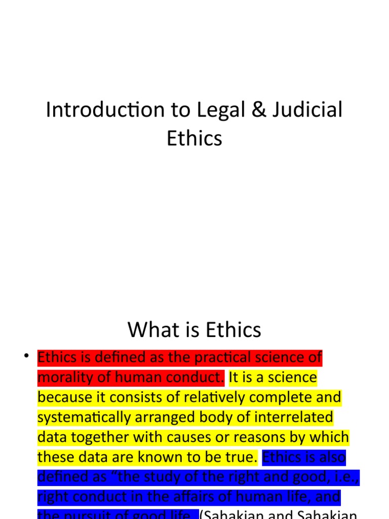 Introduction-to-Legal-Judicial-Ethics 1 | Download Free PDF | Lawyer | Barrister