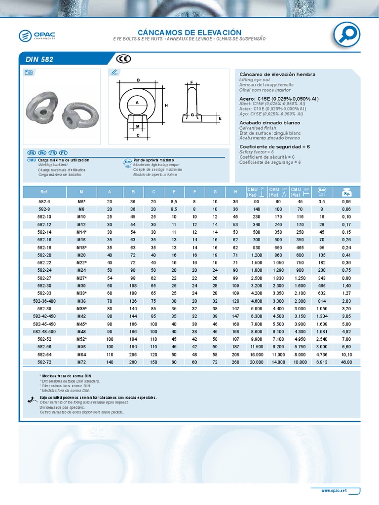 Cancamos Din 582 | PDF
