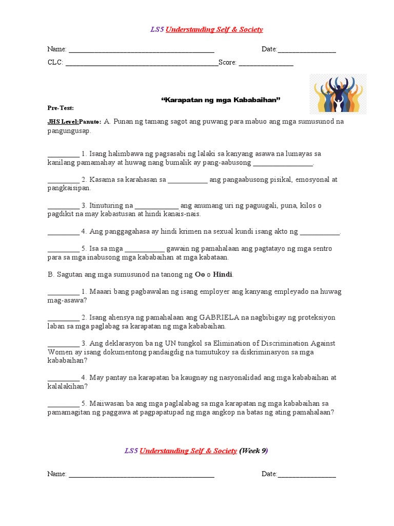 Week9 Worksheets LS5 Womens Rights | PDF