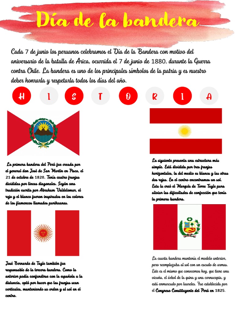 Día de la Bandera del Perú: Historia y Significado | PDF | Bandera | Perú