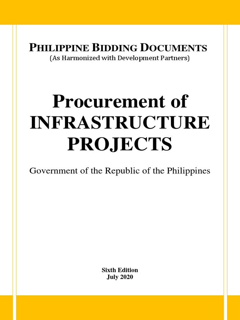 Philippine Bidding Documents for Infrastructure | PDF | Procurement | General Contractor