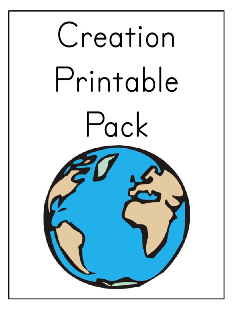 Creation Printable Pack A PDF | PDF | Adam And Eve | Genesis Creation ...