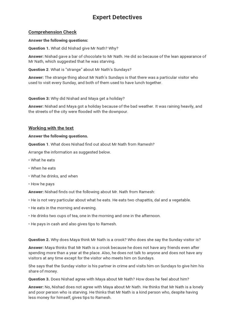 Expert Detectives | PDF