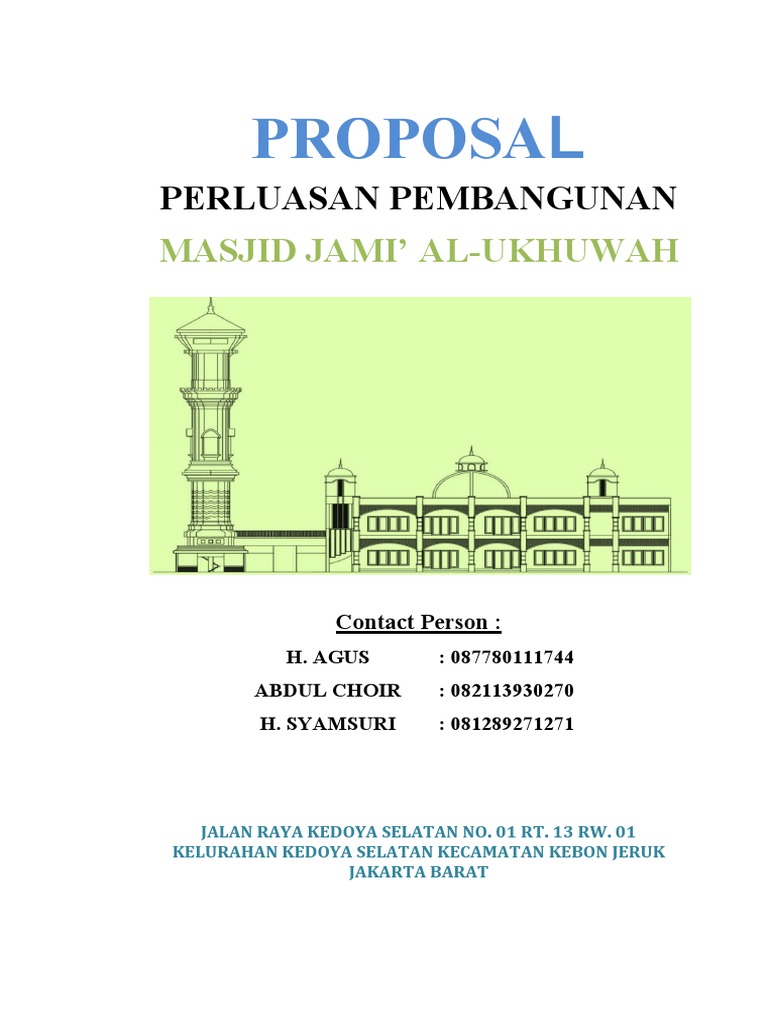 Proposal Pembangunan Masjid | PDF