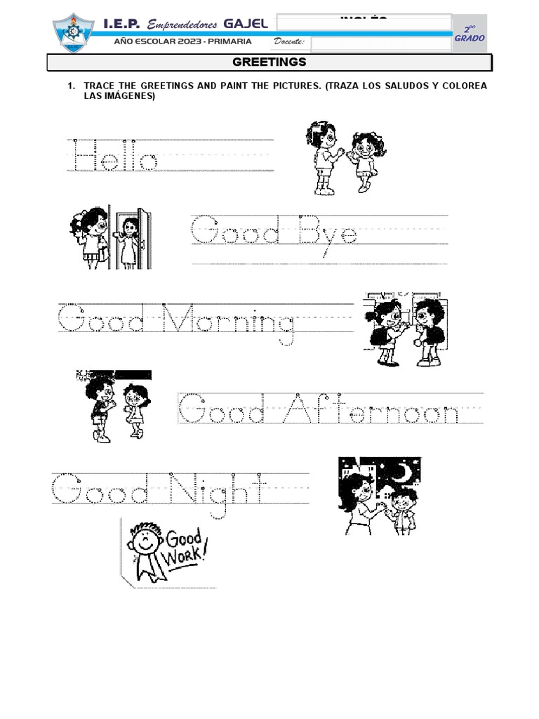 Inglés Segundo Grado 1 Pdf