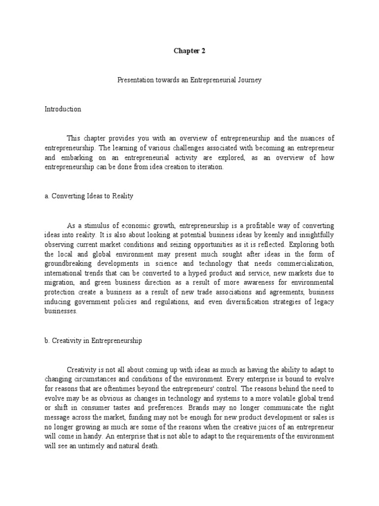 Chapter 2 Entrep | PDF | Entrepreneurship | Innovation Chapter 2 Entrep | PDF | Entrepreneurship | Innovation