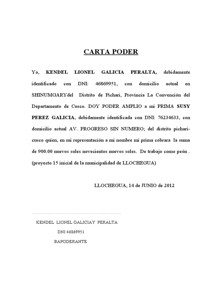 Carta Poder | PDF