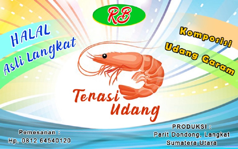 Contoh Desainan Stiker Label Kemasan Makanan Krupuk PDF | PDF