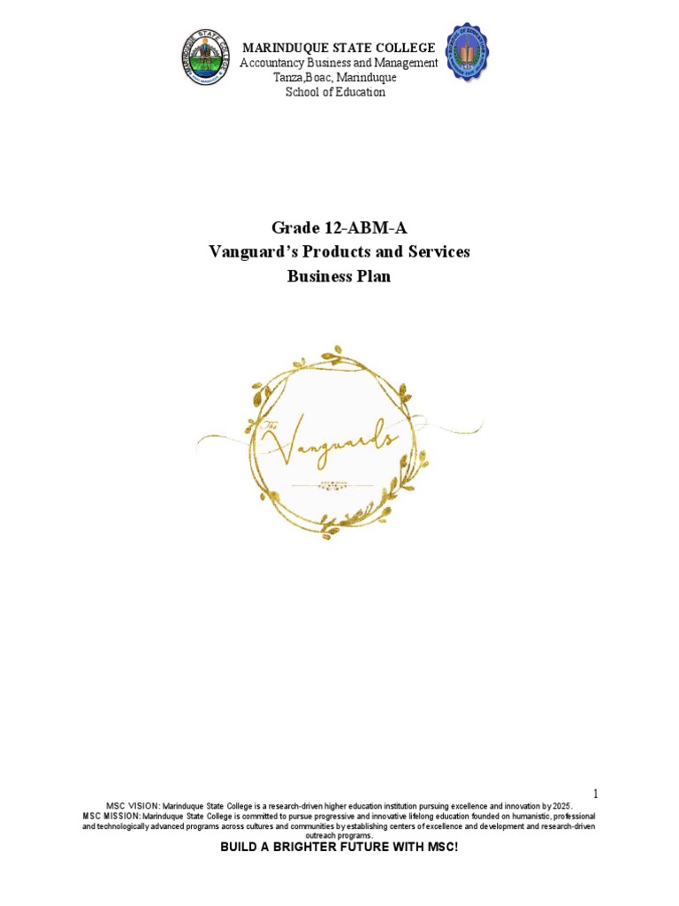 Vanguards Business Plan Format | PDF | Sales | Human Resources