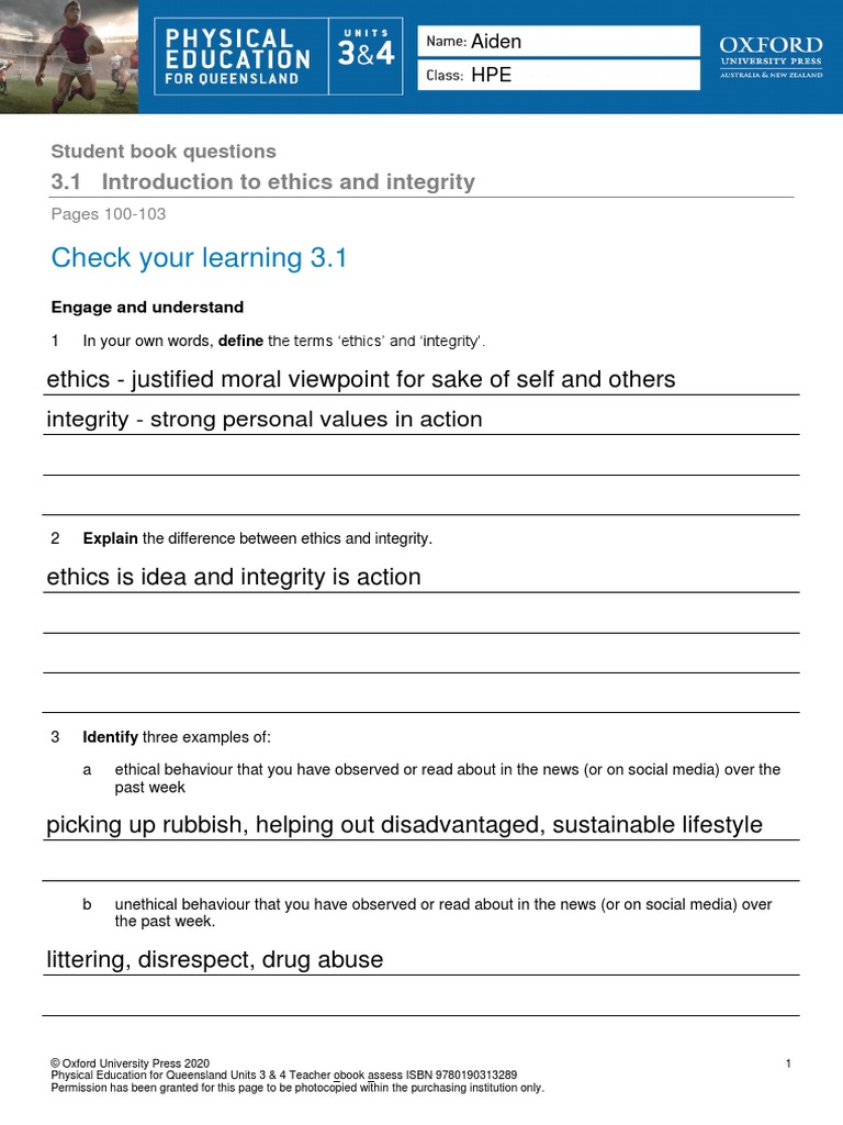 3.1 Introduction To Ethics and Integrity PDF | PDF | Integrity | Behavior