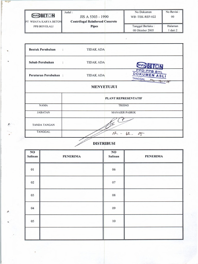 Jis A 5303-1990 Centrifugal Reinforced Concrete Pipes | PDF | Pipe ...
