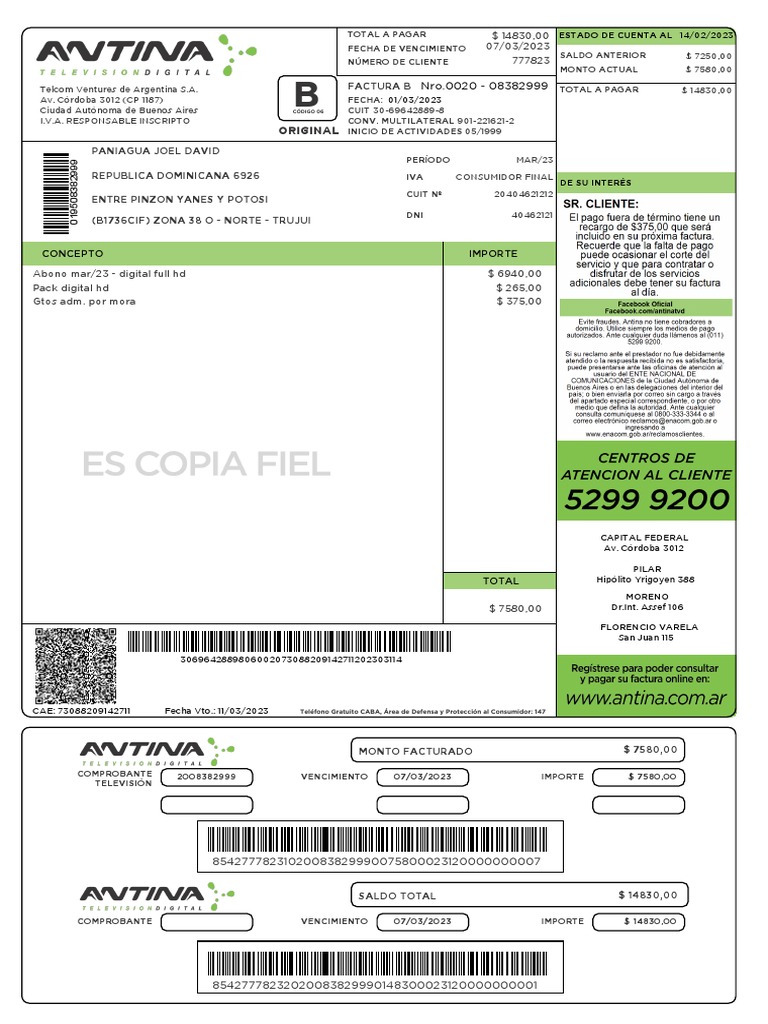 Https Comprobantes - Antina.com - Ar Files | PDF