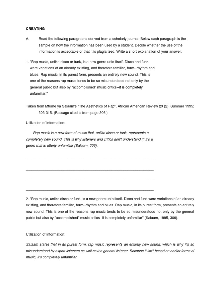 Week 7 Day 1 Activity | PDF | Rapping | Hip Hop Music