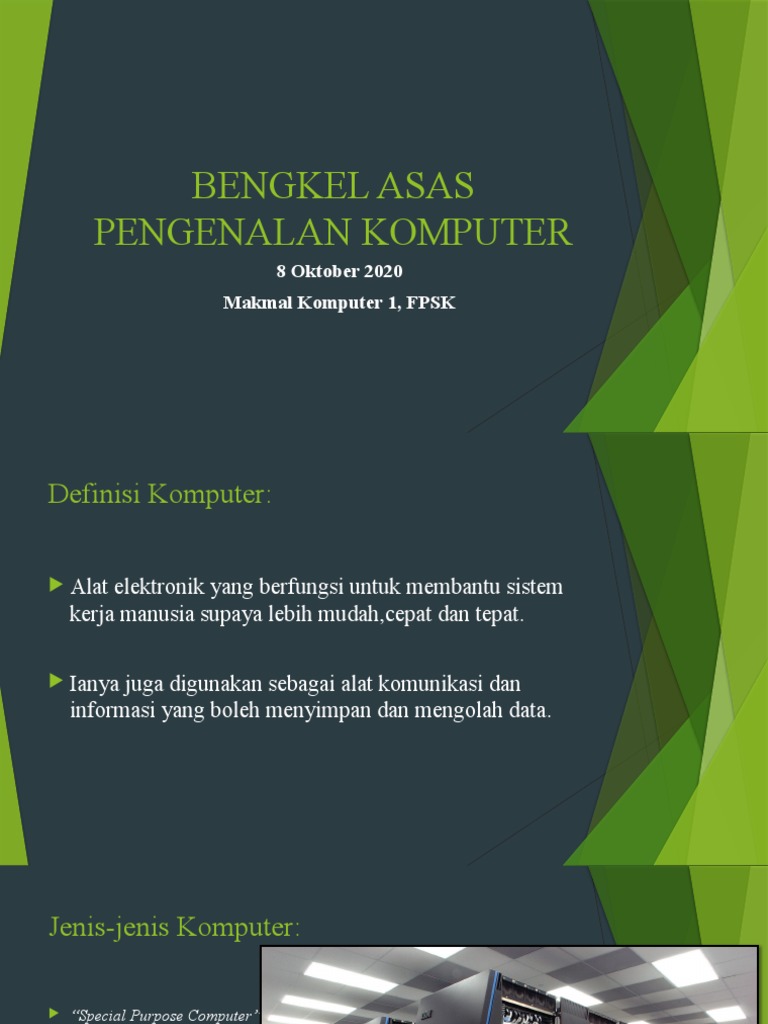 Asas Pengenalan Komputer | PDF
