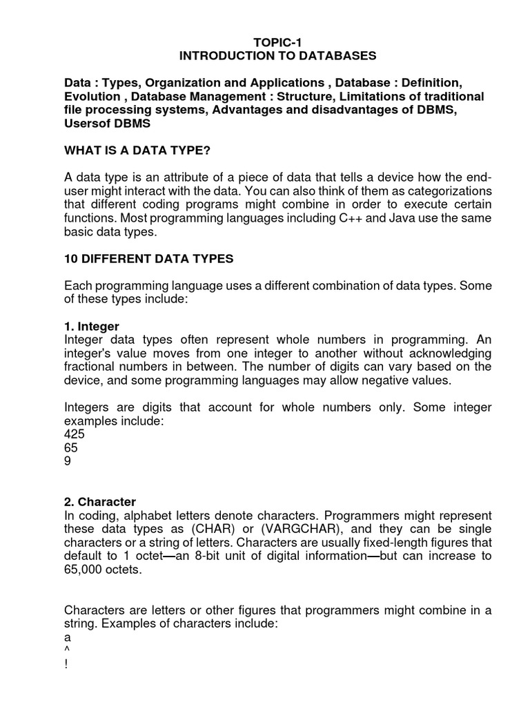 Topic 1 Introduction PDF | PDF | Databases | Relational Database Topic 1 Introduction PDF | PDF | Databases | Relational Database