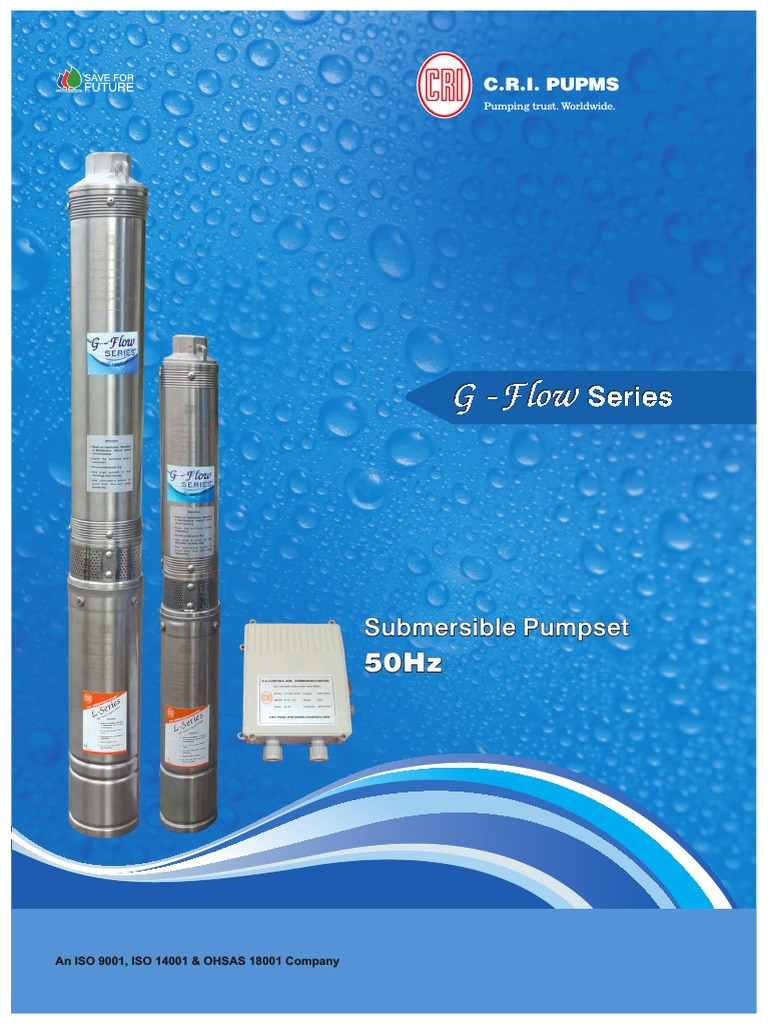 Reliable Water Pumping Solutions: C.R.I. Submersible Pumpsets Technical Specifications and ...