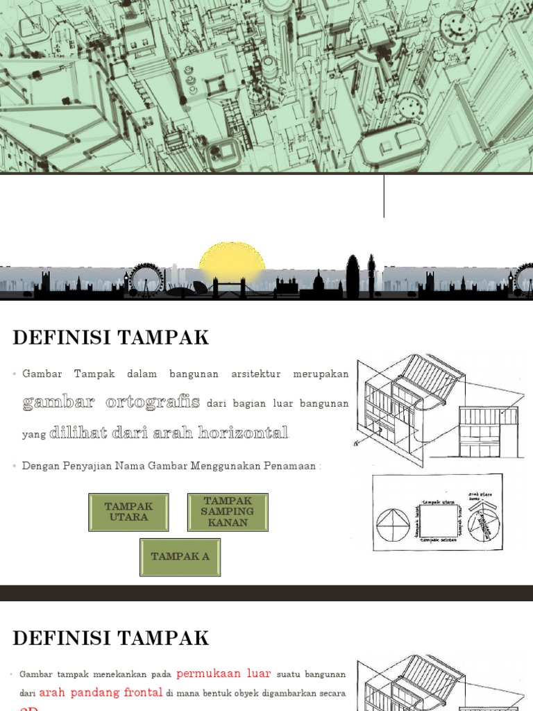 Definisi dan Penggambaran Tampak Arsitektur | PDF