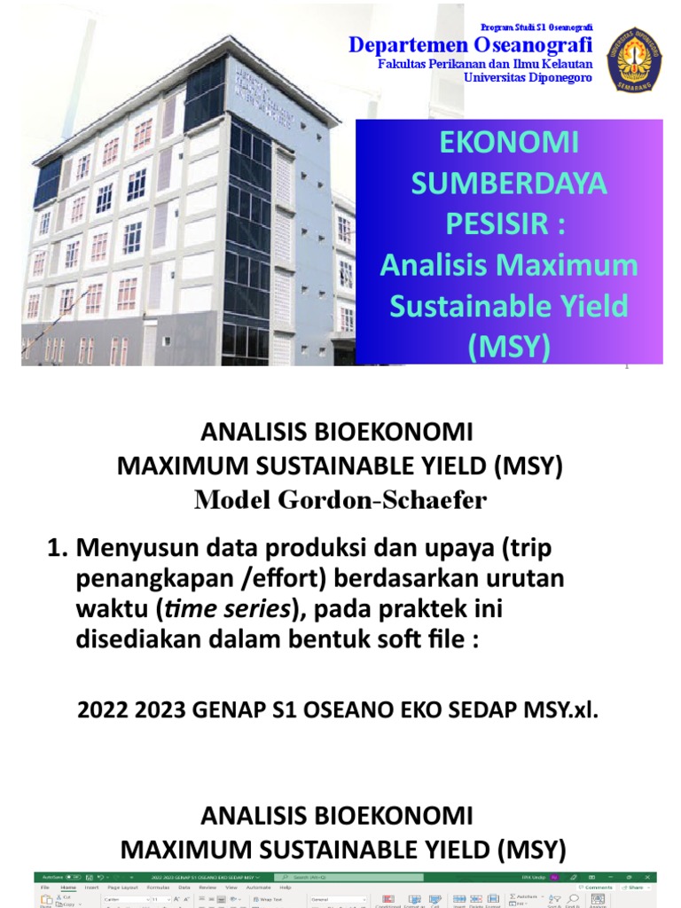 2022 2023 Genap S1 Oseano Eko Sedap Msy | PDF