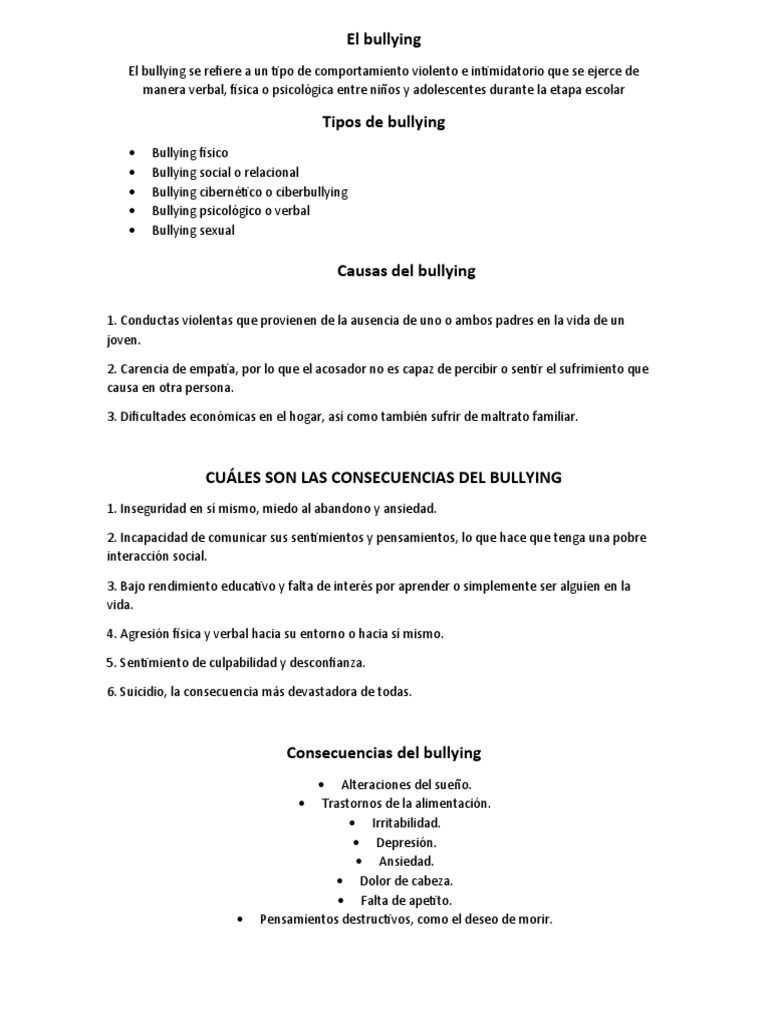 El Bullying | PDF