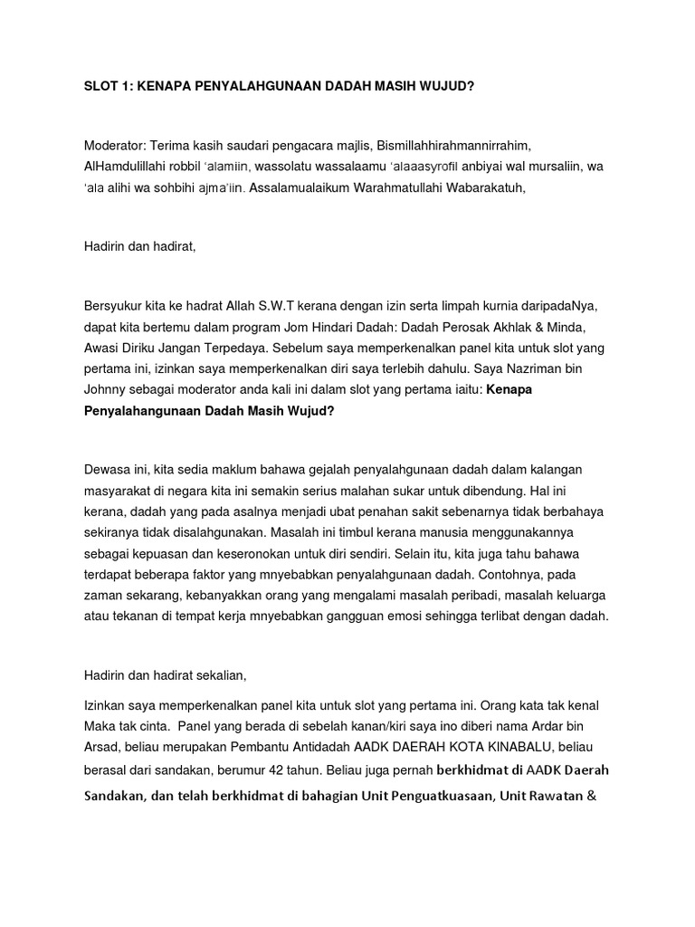 Skrip Moderator PDF | PDF